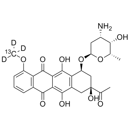 Daunorubicin-13C-d3 - CAS - 23541-50-6 (non-labelled) | Axios Research